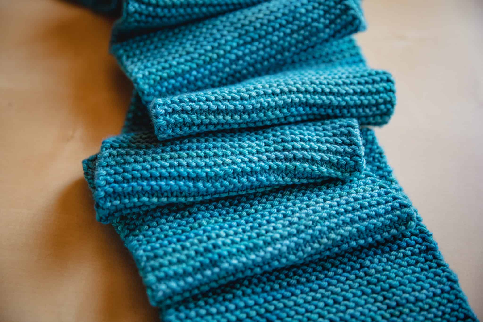 Learn to Knit : Garter Stitch Scarf Pattern » School of SweetGeorgia
