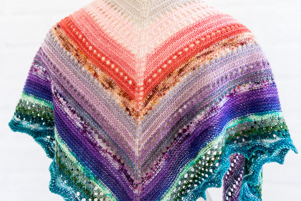 Winter Dawn Shawl Pattern » School of SweetGeorgia