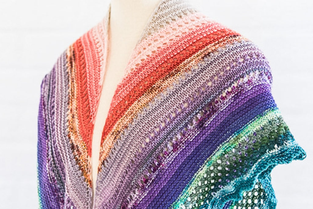 Winter Dawn Shawl Pattern » School of SweetGeorgia