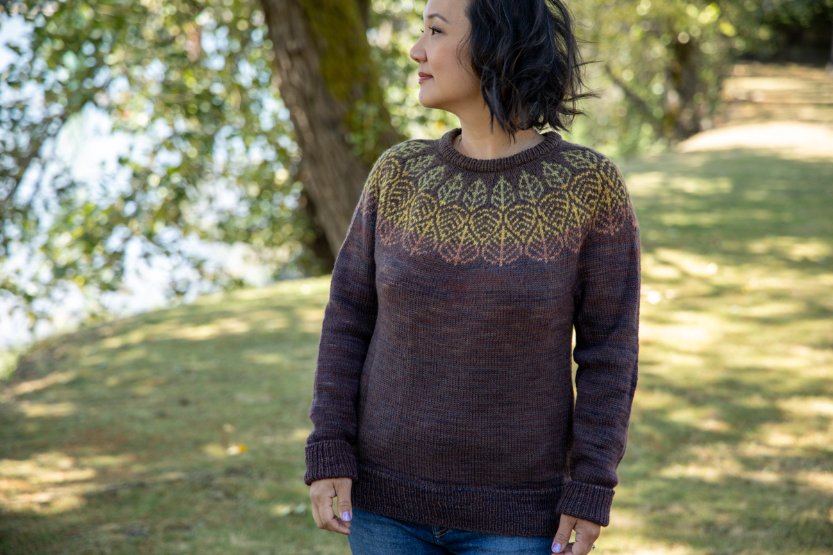 Falling Leaves Sweater » Knitting Patterns » School of SweetGeorgia